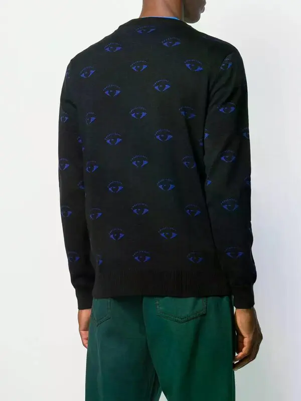 Kenzo Wool Blend Eye Pattern Jumper