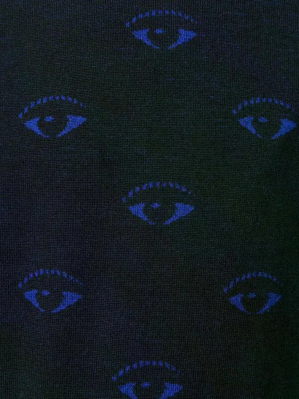 Kenzo Wool Blend Eye Pattern Jumper