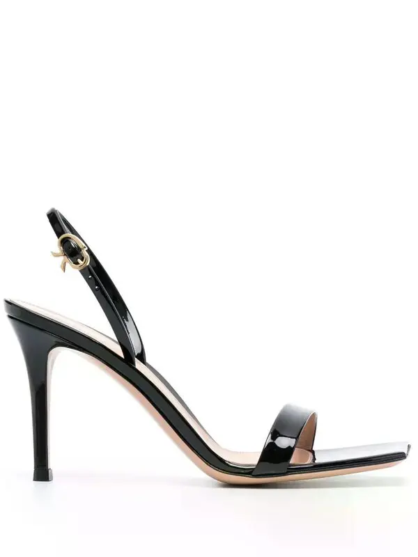 GIANVITO ROSSI 85mm Ribbon Stiletto Leather Sandals