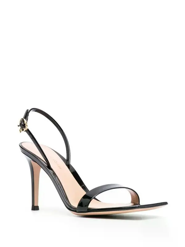 GIANVITO ROSSI 85mm Ribbon Stiletto Leather Sandals
