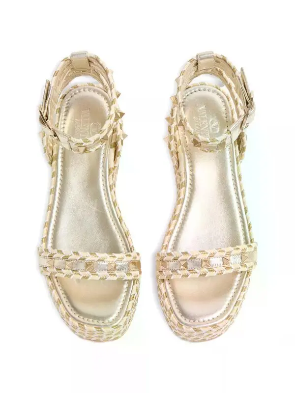 Valentino Garavani Rockstud Flatform Sandals