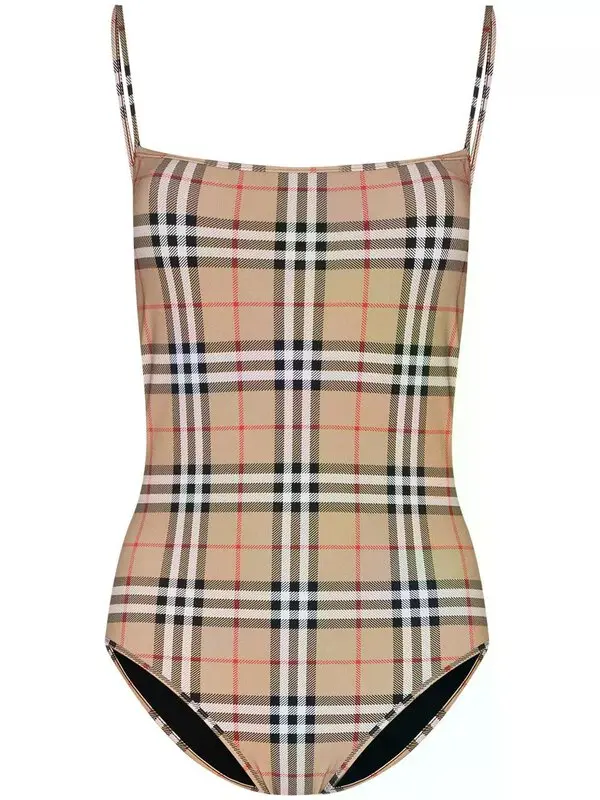 Burberry Vintage Check Pattern Swimsuit - Neutrals