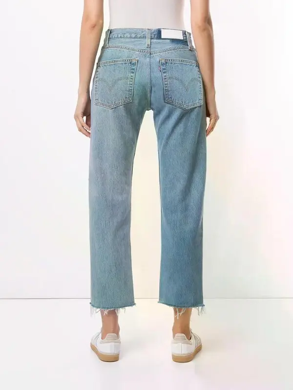 RE/DONE Stove Pipe Cropped Jeans
