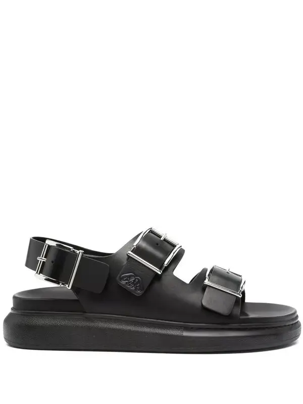 Alexander McQueen Logo-debossed Leather Sandals