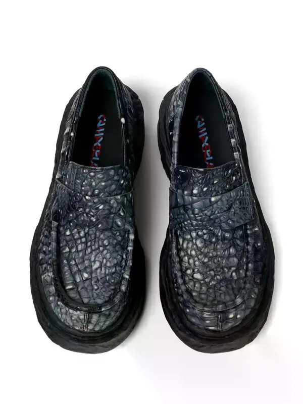 Camper Vamonos Croc-effect Leather Loafers