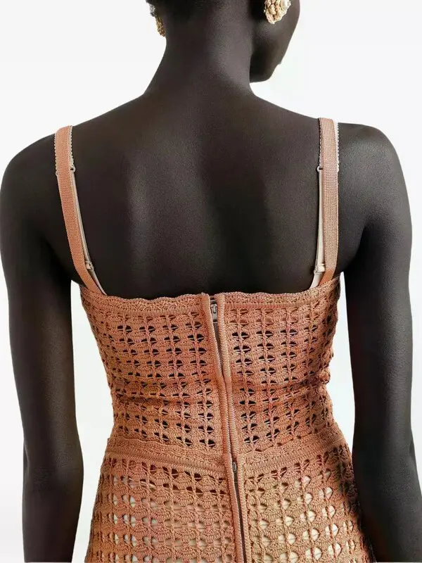 Dolce & Gabbana Crochet Bustier Top - Pink