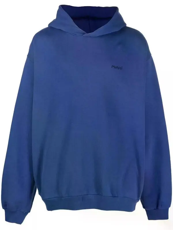 Marni Logo-print Hoodie - Blue