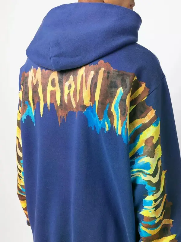 Marni Cotton Graphic Print Hoodie