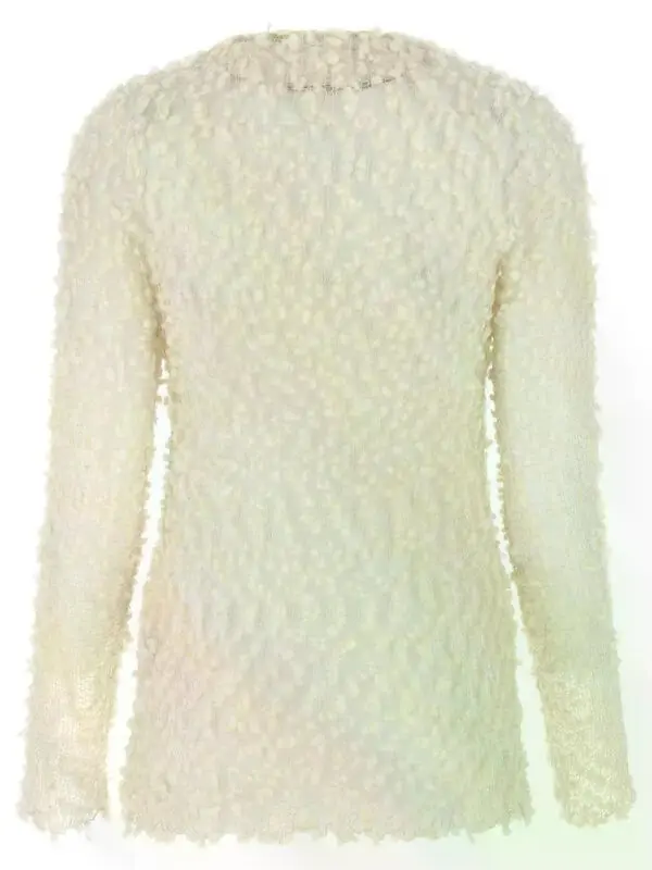 JIL SANDER Crew Neck Long Sleeve Mesh Top