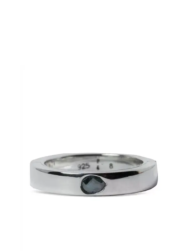 PARTS OF FOUR Sistema Blue Diamond Ring - Silver