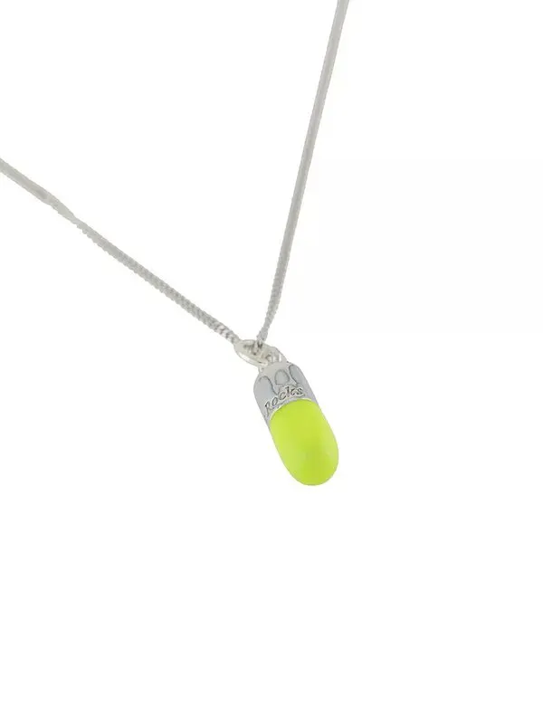 TRUE ROCKS Mini Pill Pendant Necklace - Silver