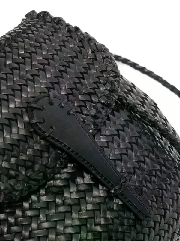 Dragon Diffusion Mini Woven Crossbody Bag - Black