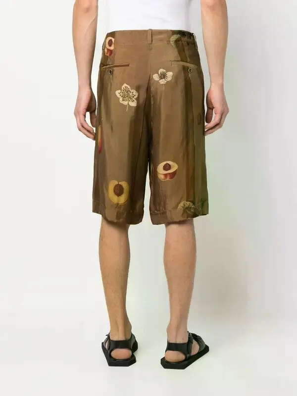 UMA WANG Fruit Print Drawstring Shorts