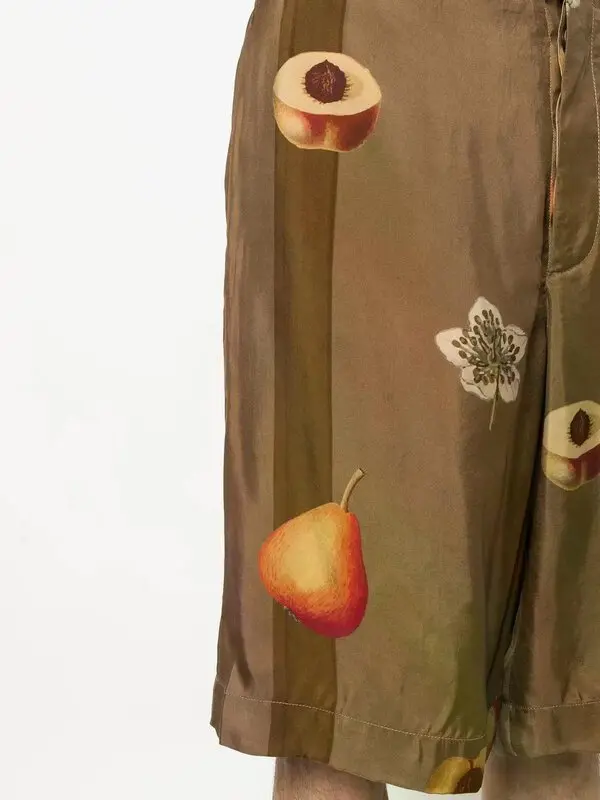 UMA WANG Fruit Print Drawstring Shorts