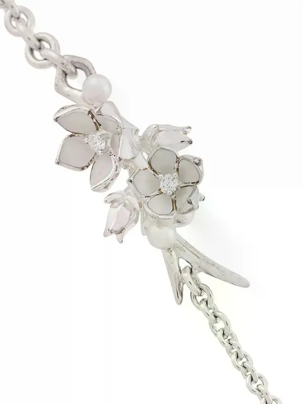 SHAUN LEANE Cherry Blossom Pearl And Diamond Necklace