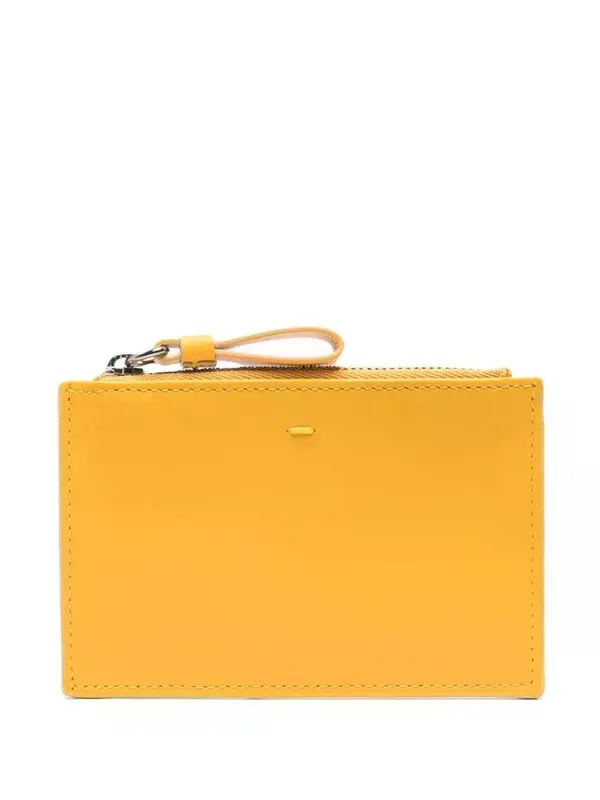 DOUCAL'S Logo-debossed Leather Card Holder - Yellow