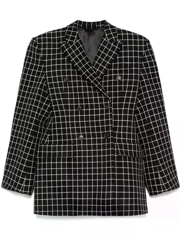 Wardrobe.NYC Check-pattern Double-breasted Blazer