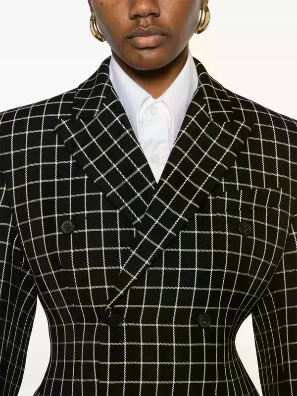 Wardrobe.NYC Check-pattern Double-breasted Blazer