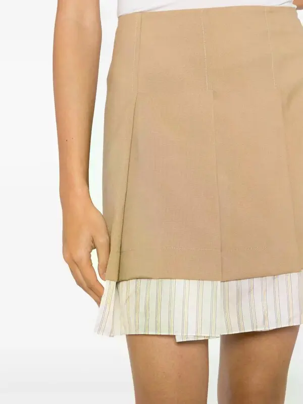 Marni Panelled Pleated Miniskirt