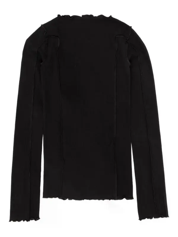 BASERANGE Omato Long-sleeve Organic Cotton Top - Black