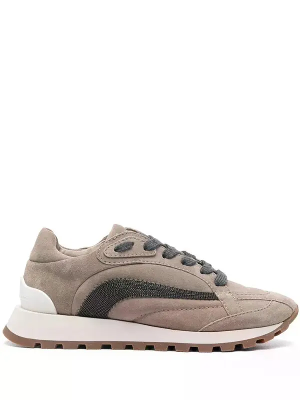 Brunello Cucinelli Monili Suede Sneakers