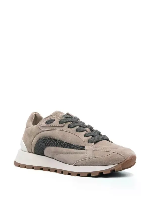 Brunello Cucinelli Monili Suede Sneakers