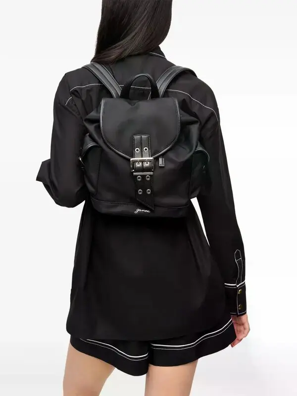 GANNI Small Buckled Backpack