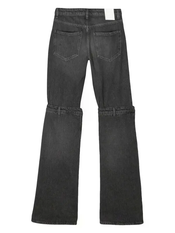 Coperni Mid-rise Wide-leg Jeans With Open Knee Detail