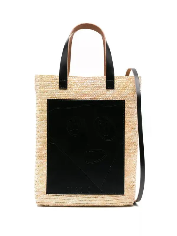 Plan C Pili And Bianca Straw Tote Bag - Neutrals