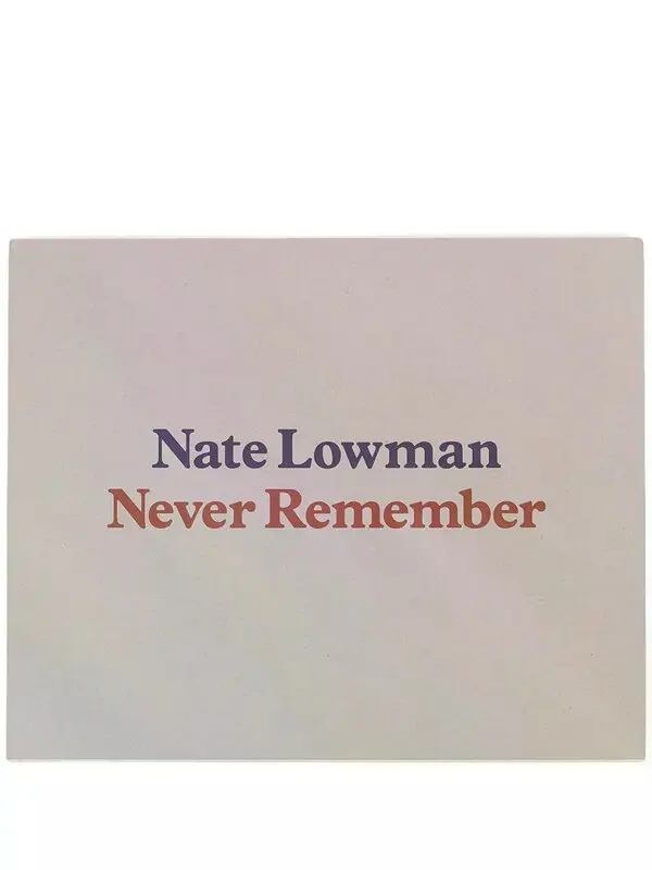RIZZOLI Nate Lowman Never Remember Book - Grey