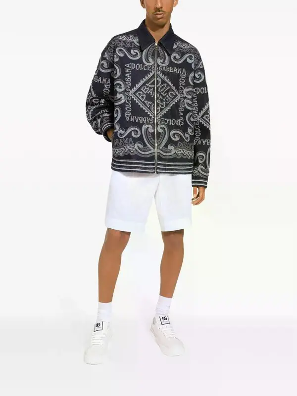 Dolce & Gabbana Logo-print Cotton Shirt Jacket
