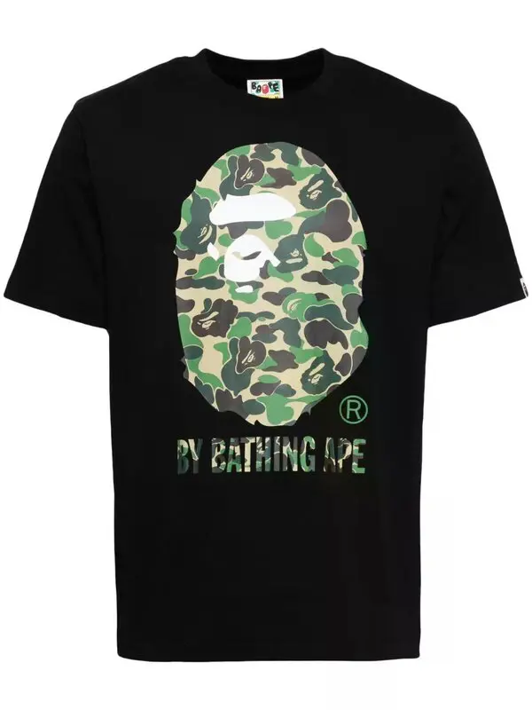 A BATHING APE Logo-print Cotton T-shirt - Black