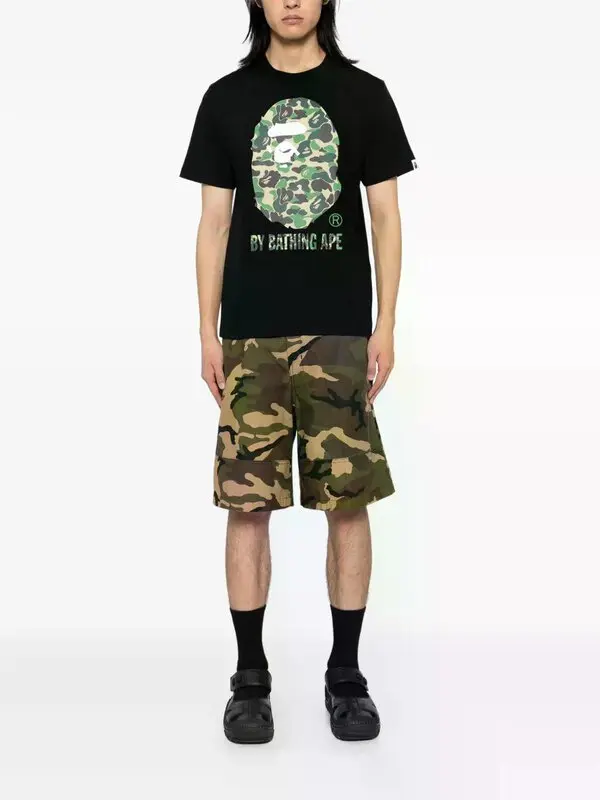 A BATHING APE Logo-print Cotton T-shirt - Black