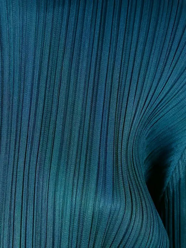 Issey Miyake Pleated Blouse - Blue