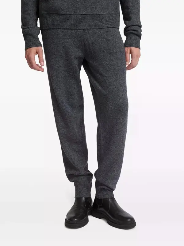 YVES SALOMON Knitted Track Pants - Grey