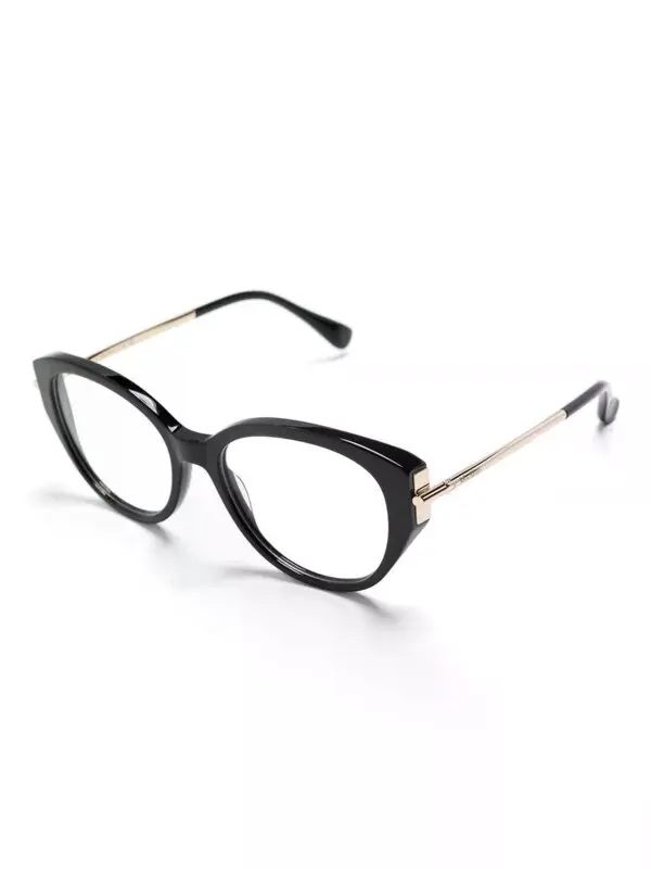 Max Mara Logo-engraved Round-frame Glasses