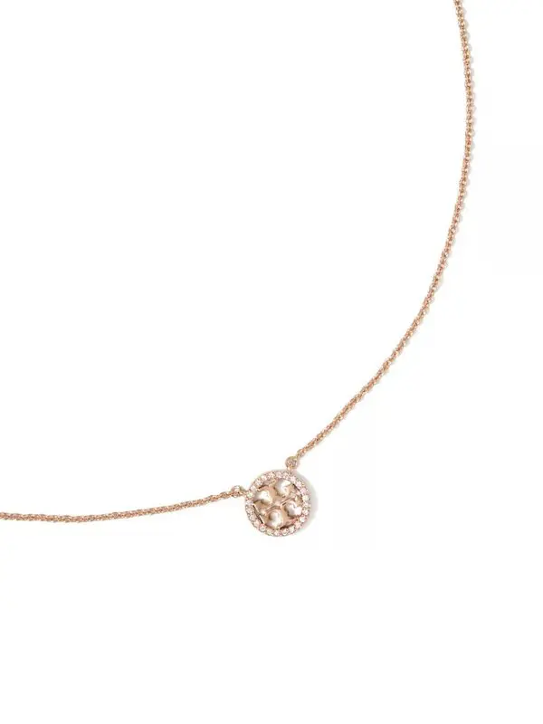 Tory Burch Icon Pavé Pendant Necklace