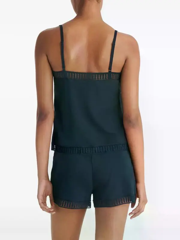 ERES Sylvie Graphic Lace-trim Shorts - Blue