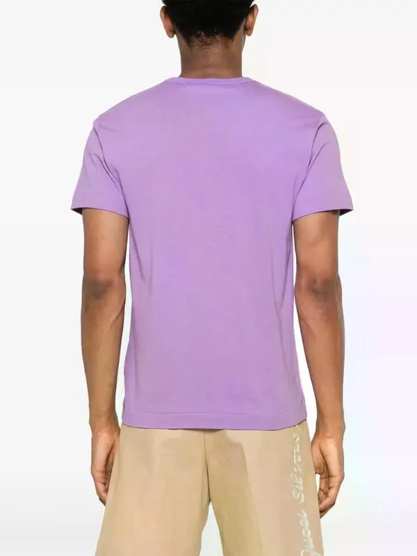Play Comme Des Garcon Cotton Heart Patch T-shirt - Purple