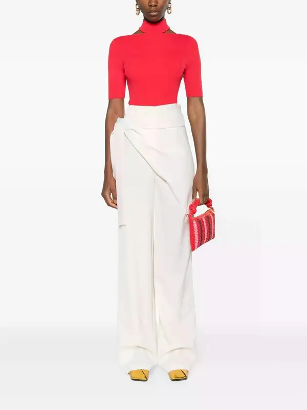 Cult Gaia Ribbed High Neck Top