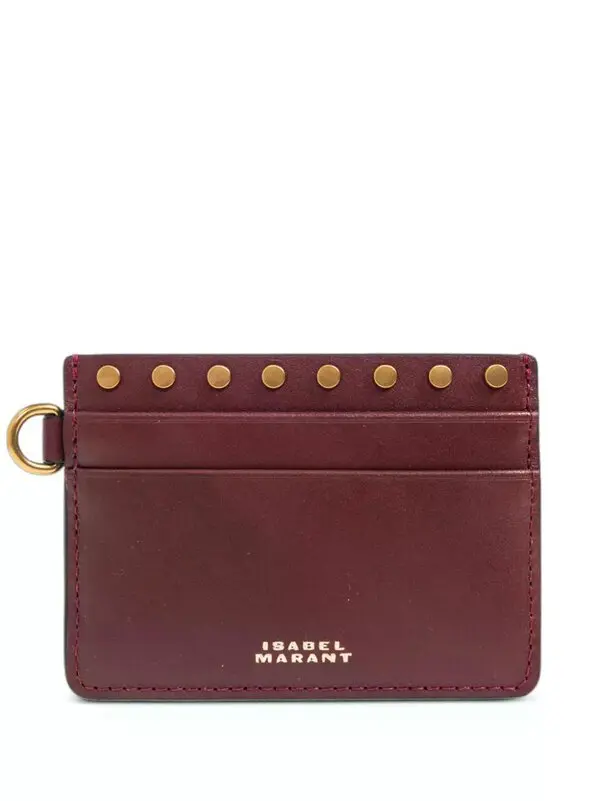 Isabel Marant Étoile Stud-embellished Card Holder - Red