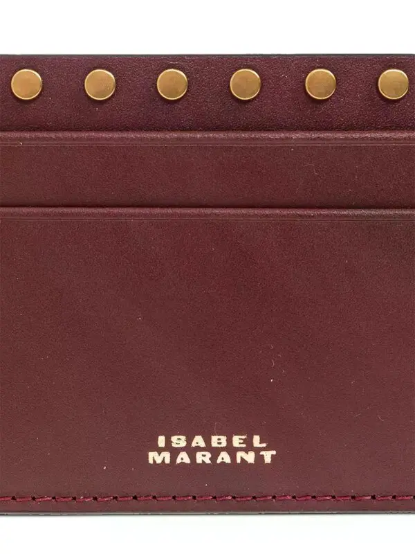 Isabel Marant Étoile Stud-embellished Card Holder - Red