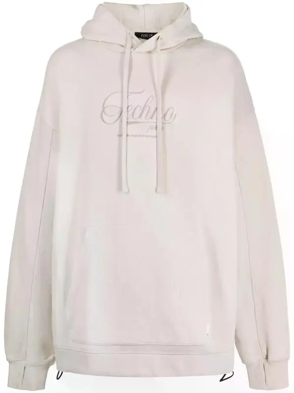 FIVE CM Terry Embroidered Cotton Hoodie