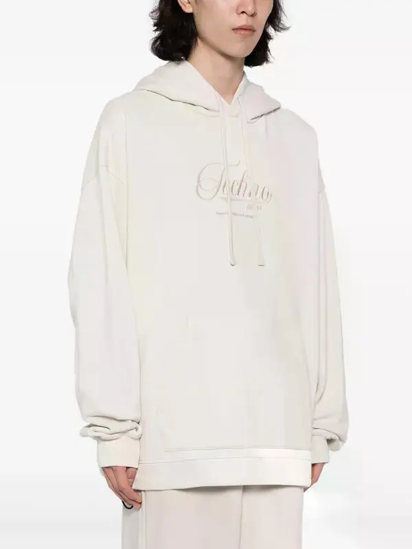 FIVE CM Terry Embroidered Cotton Hoodie