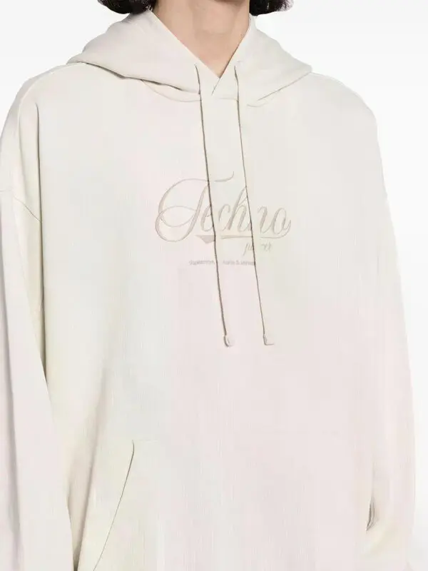 FIVE CM Terry Embroidered Cotton Hoodie