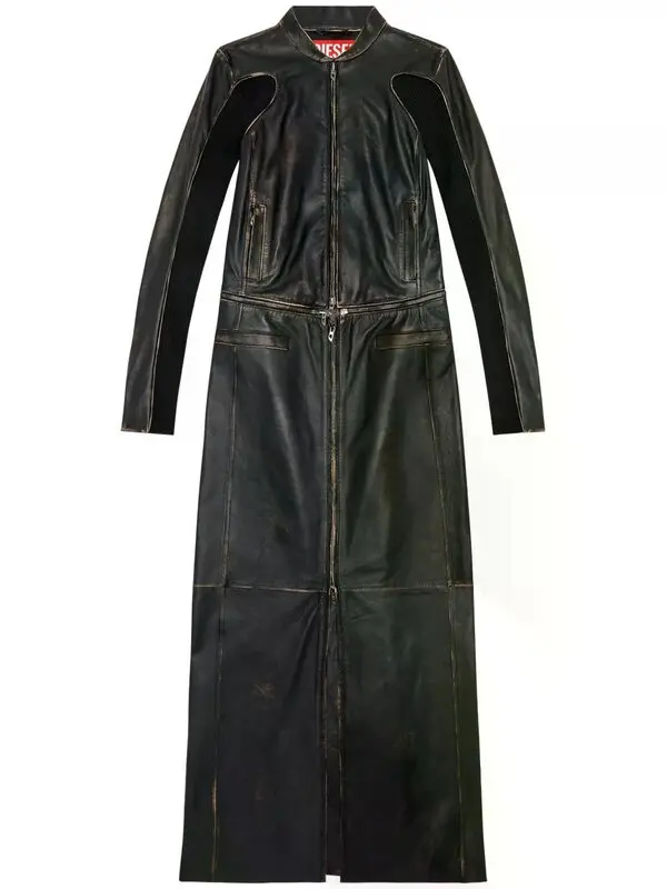 DIESEL® L-tot Leather Maxi Dress