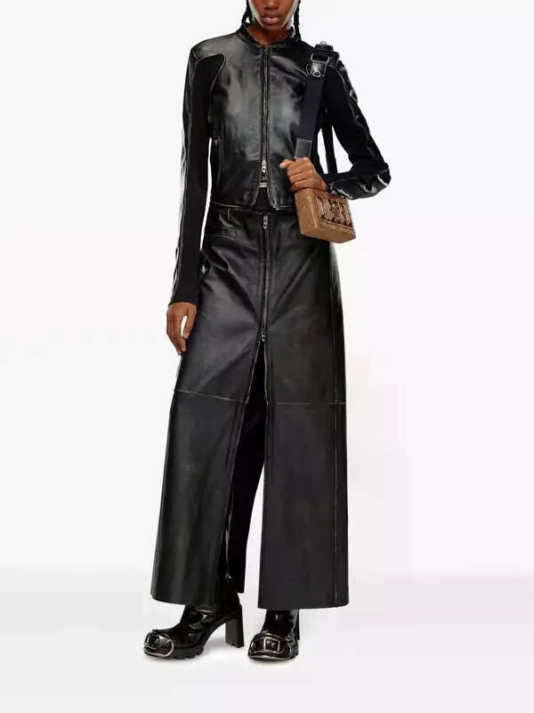 DIESEL® L-tot Leather Maxi Dress