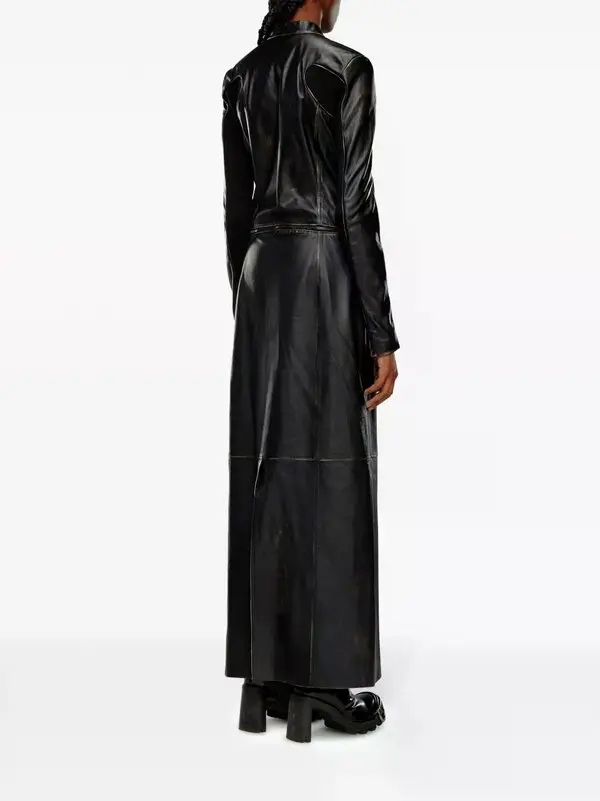 DIESEL® L-tot Leather Maxi Dress