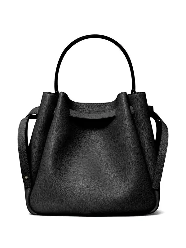 Tory Burch Romy Leather Bucket Bag - Black