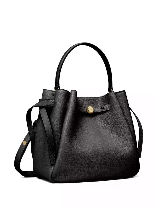 Tory Burch Romy Leather Bucket Bag - Black